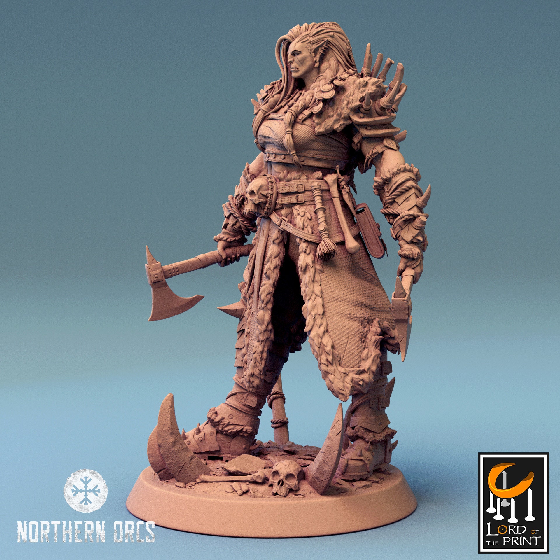 Northern Orc Queen Drakka/ Lord of the Print/ Dnd/pathfinder - Etsy