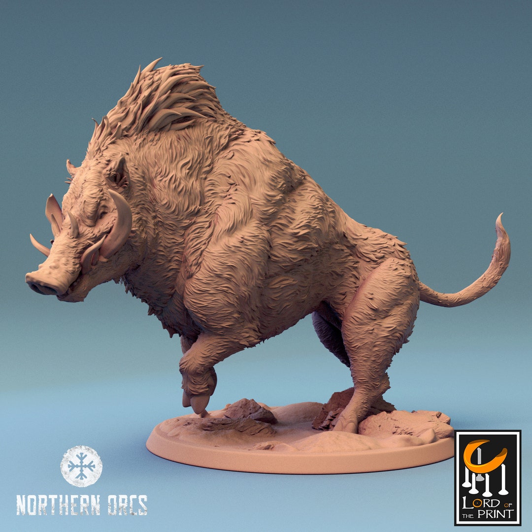 Wild Orc Boar/rescale Miniatures/ Dnd/ Pathfinder - Etsy