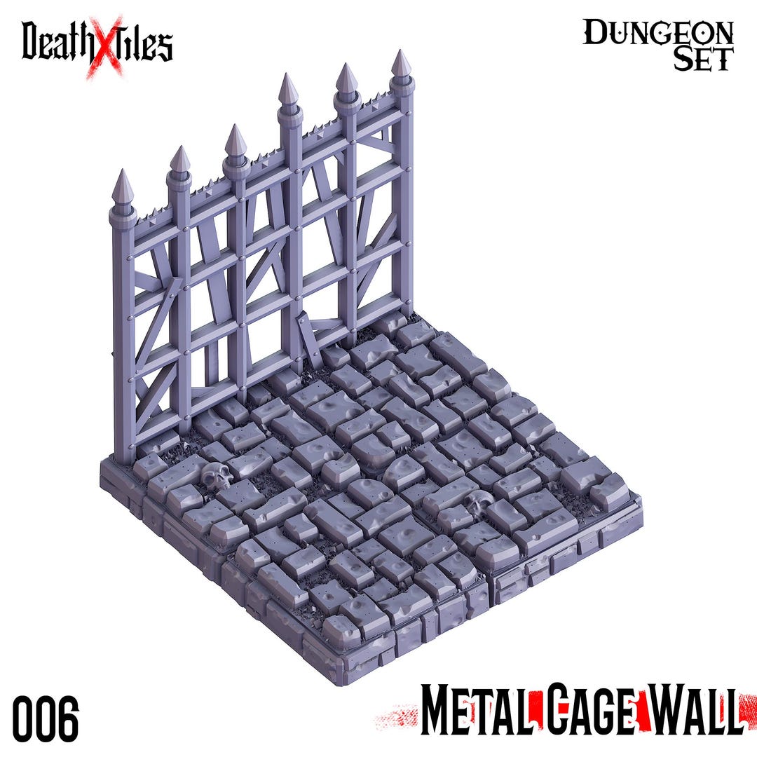 Deathxtiles-metal Cage Wall/ Tabletop Terrain/dnd/ Pathfinder - Etsy