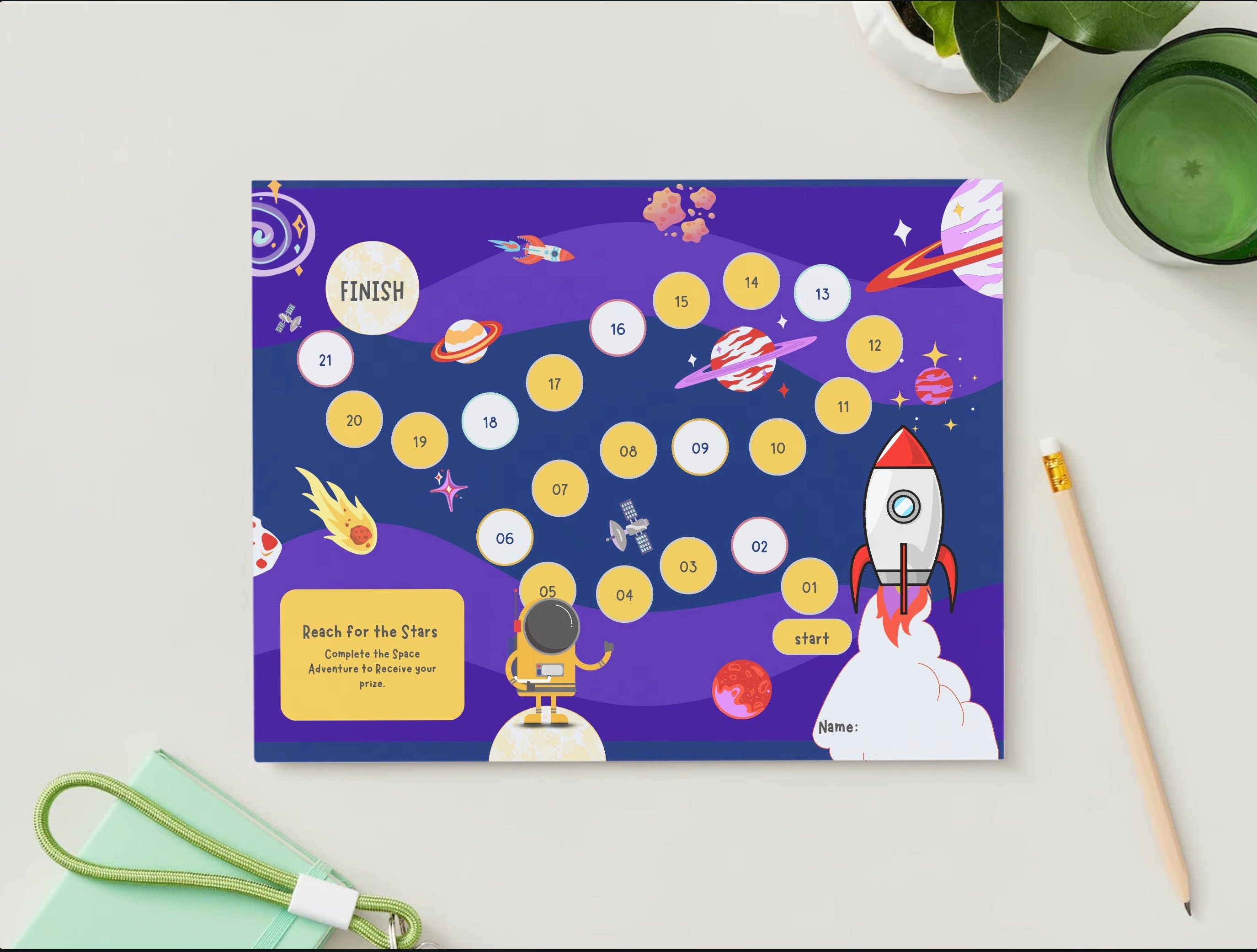 Printable Space Reward Chart - Etsy