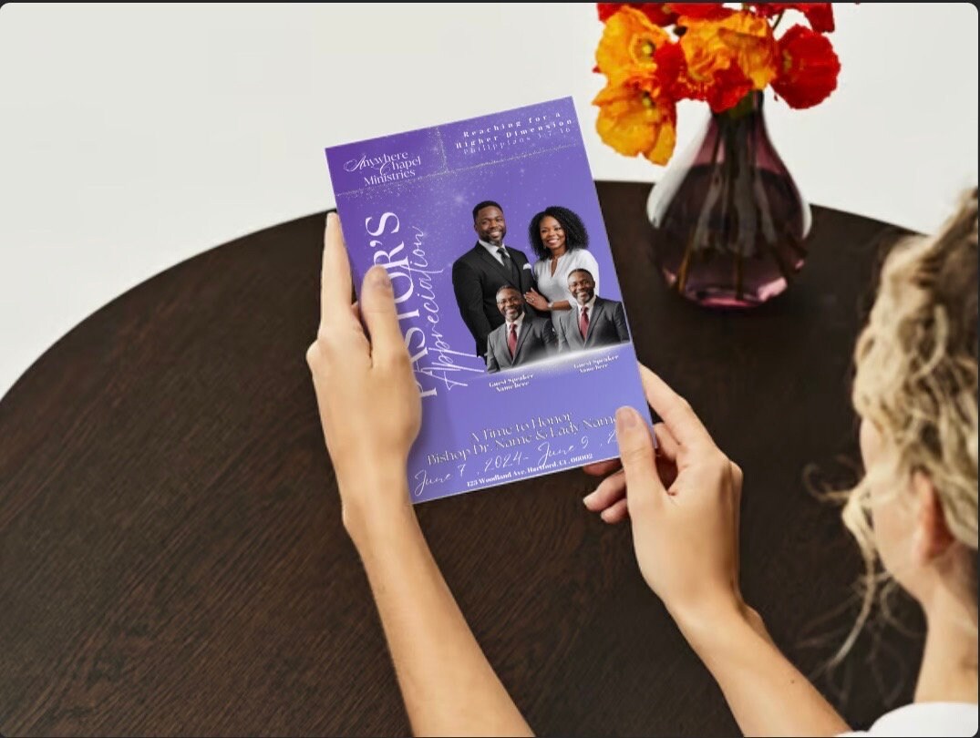 Canva Template Pastor Appreciation Program Template, Purple & Silver ...