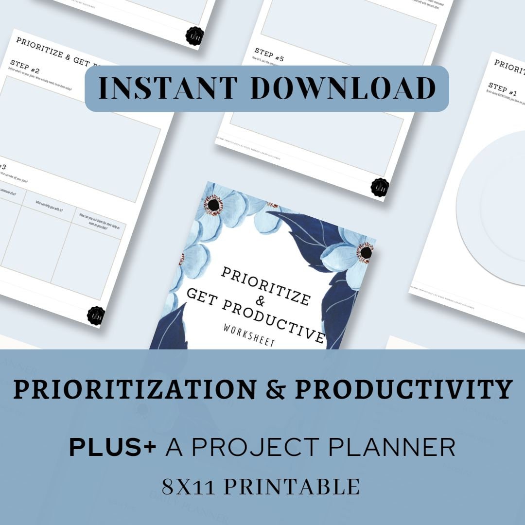 Priority Planner, Project Planner, Productivity Planner, INSTANT ...