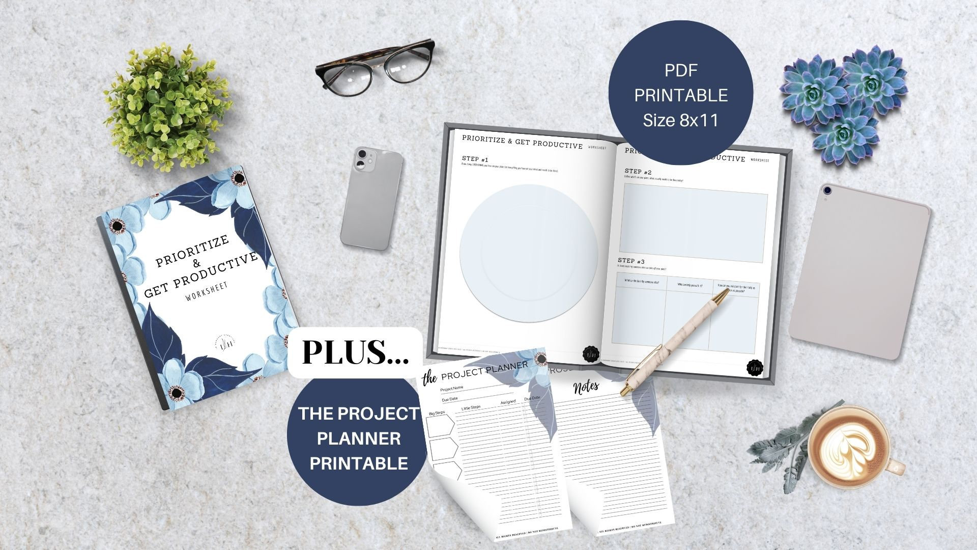 Priority Planner, Project Planner, Productivity Planner, INSTANT ...
