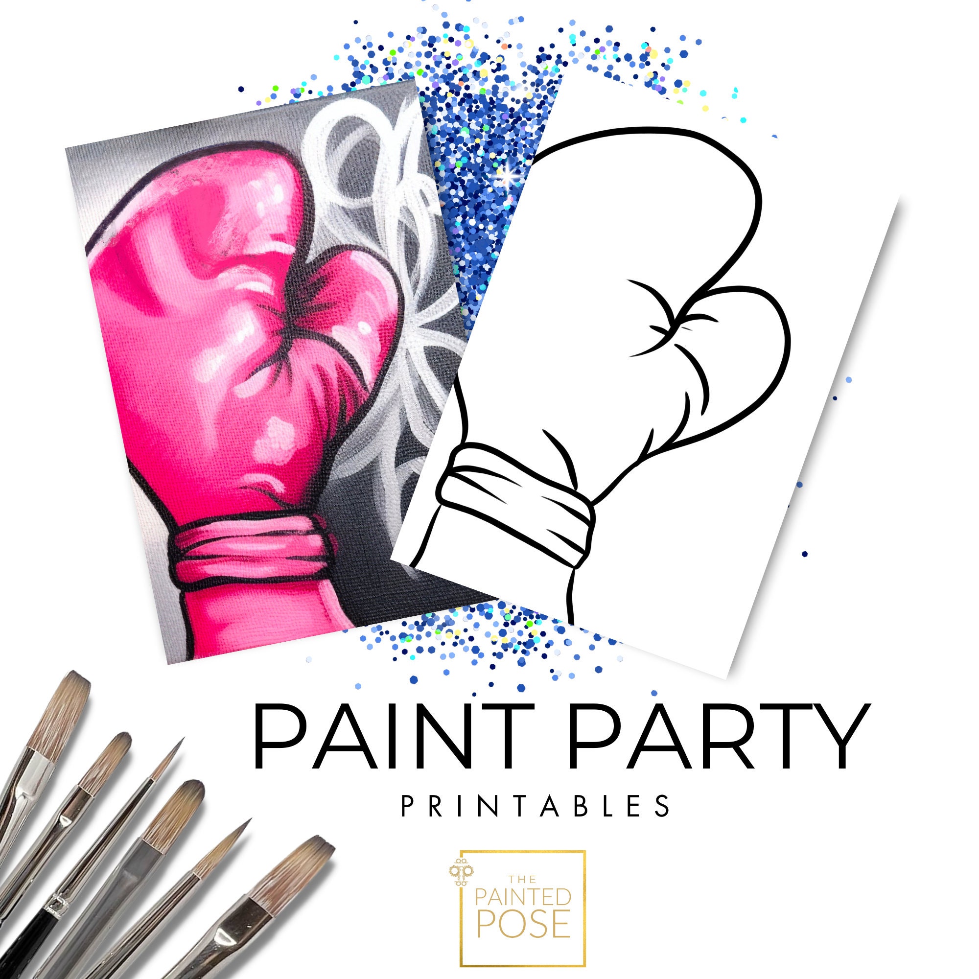 Breast Cancer DIY Canvas | Printable Canvas Art for Ladies Night ...