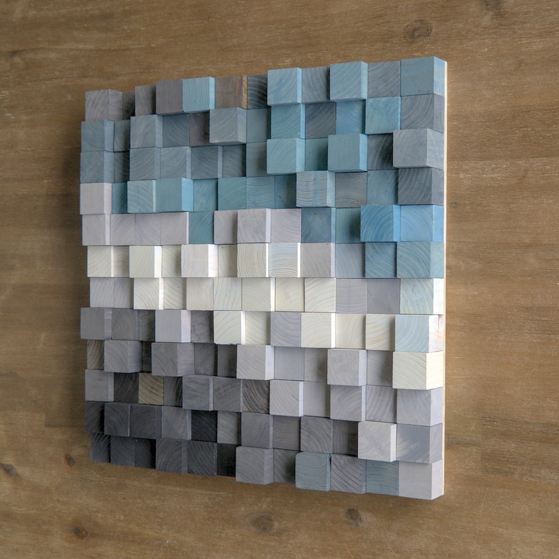 Wood Squares Wall Art - Etsy