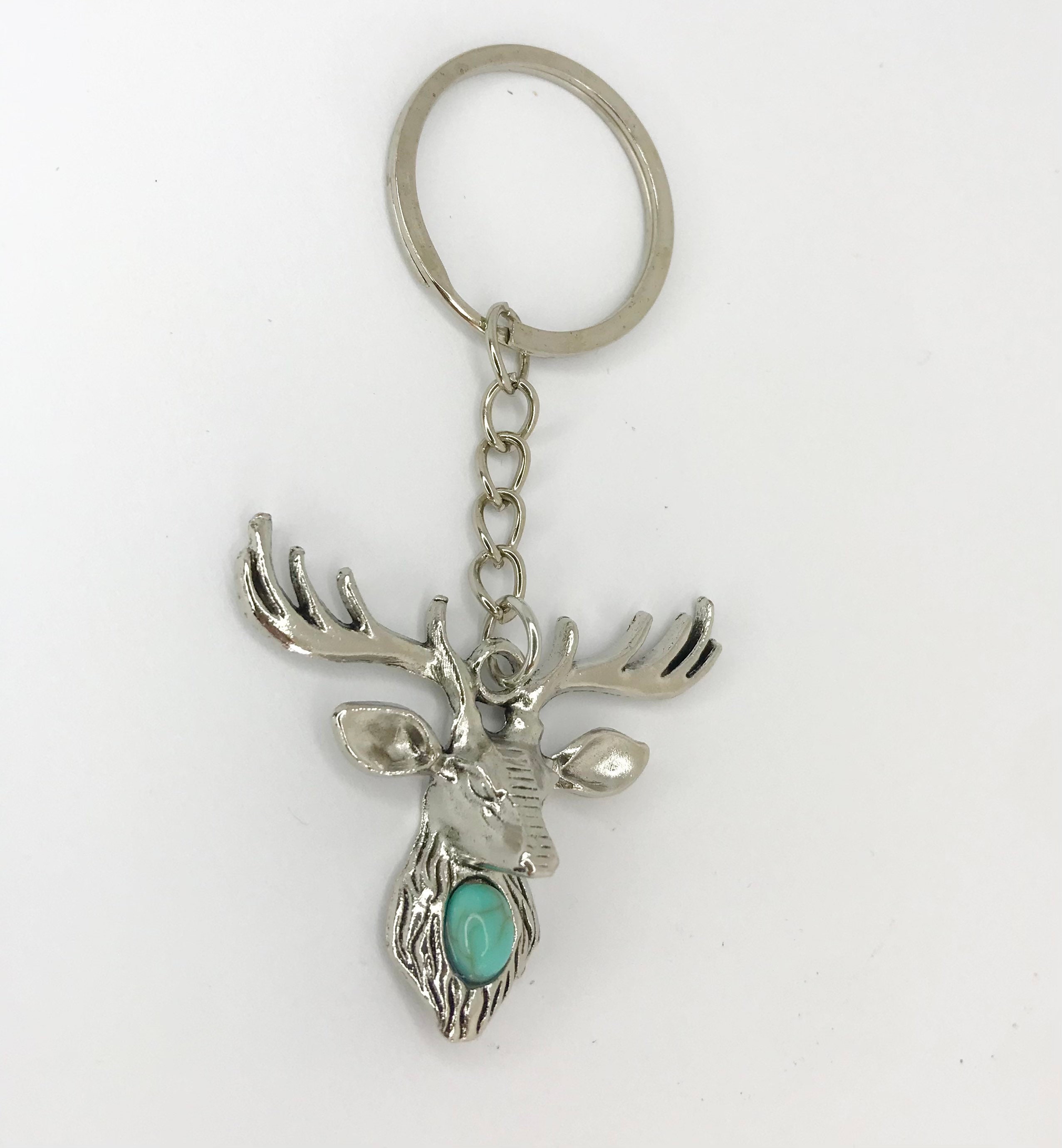 Stag Head Keyring - Etsy