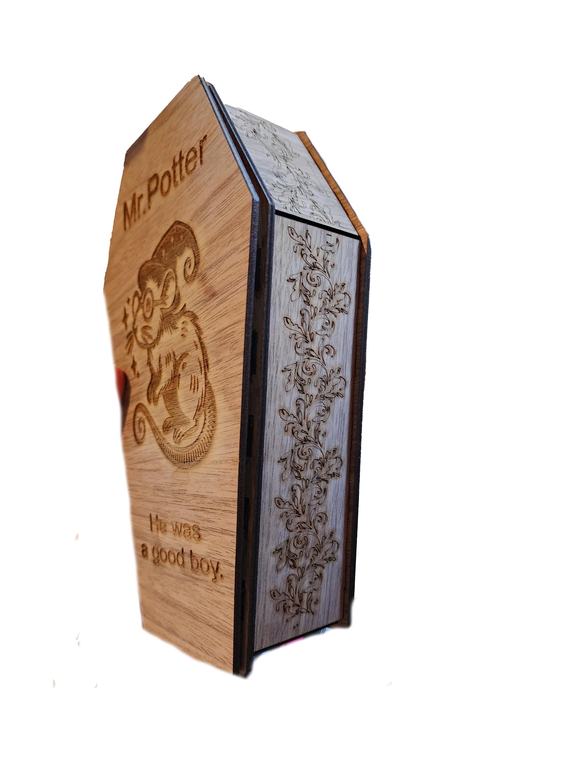 Personalized Pet Casket & Memory Chest Custom Pet Funeral Box, Pet ...
