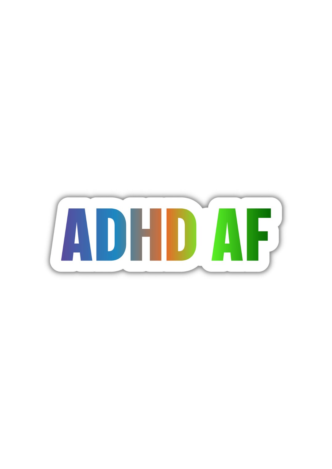 ADHD AF Sticker, ADHD Sticker, Neurodivergent Sticker, Laptop Sticker ...