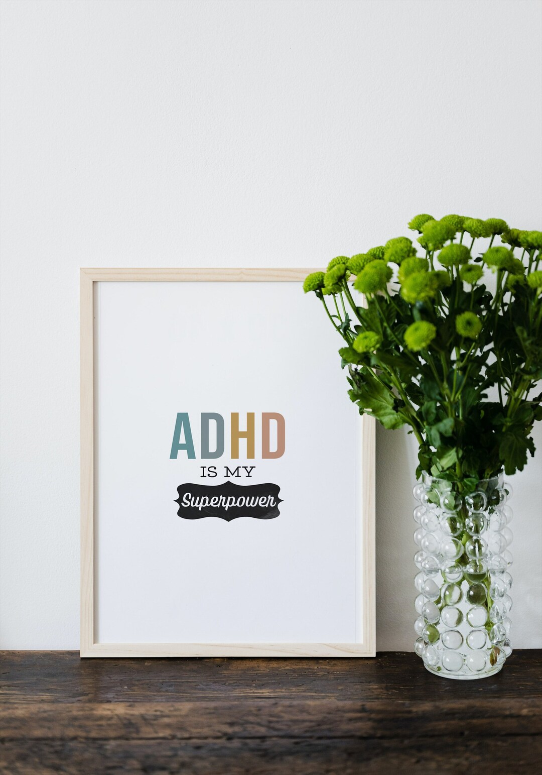 ADHD is My Superpower Print, Printable Wall Art, ADHD Wall Art ...