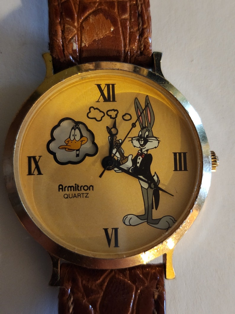 RARE Vintage 1990 Armitron Looney Tunes Bugs Bunny Quartz Watch 100M ...