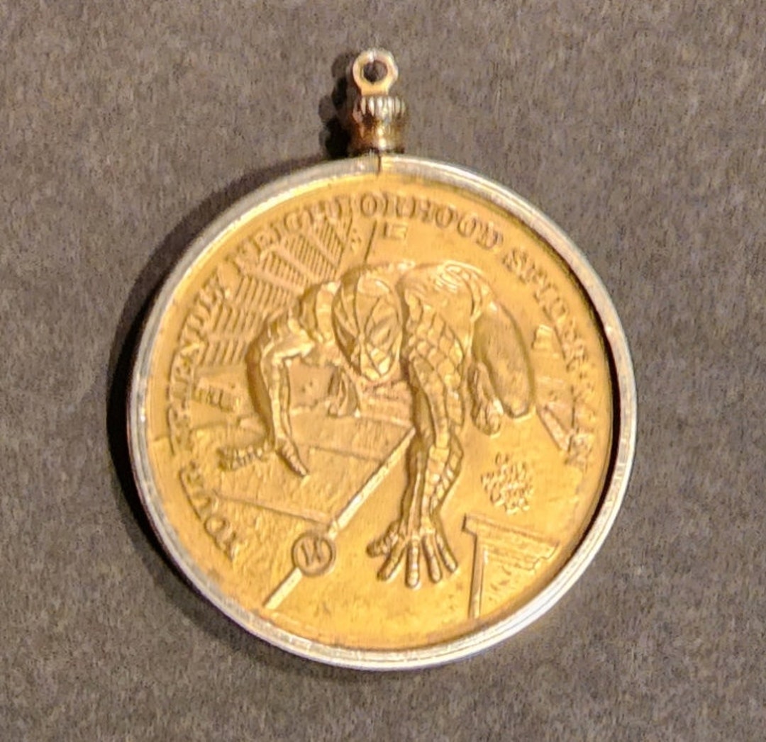 1973 Amazing SPIDER-MAN Bronze Marvel Collector Medallion Coin With ...