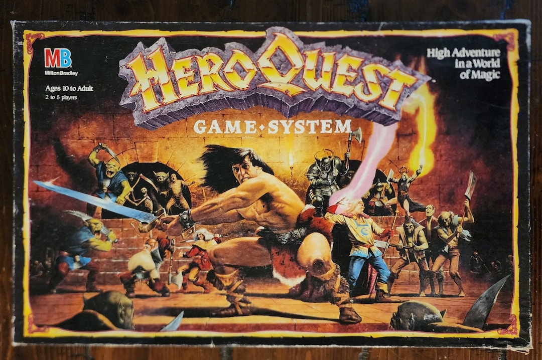 Vintage Heroquest 1990 Board Game System Complete Milton Bradley ...