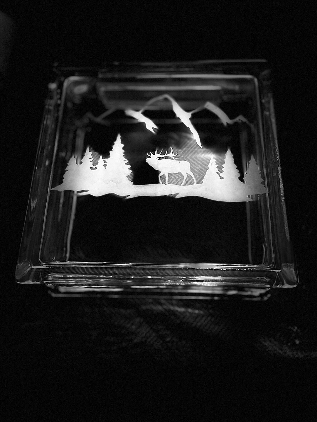 Personalized Glass Cube With Lights - Etsy