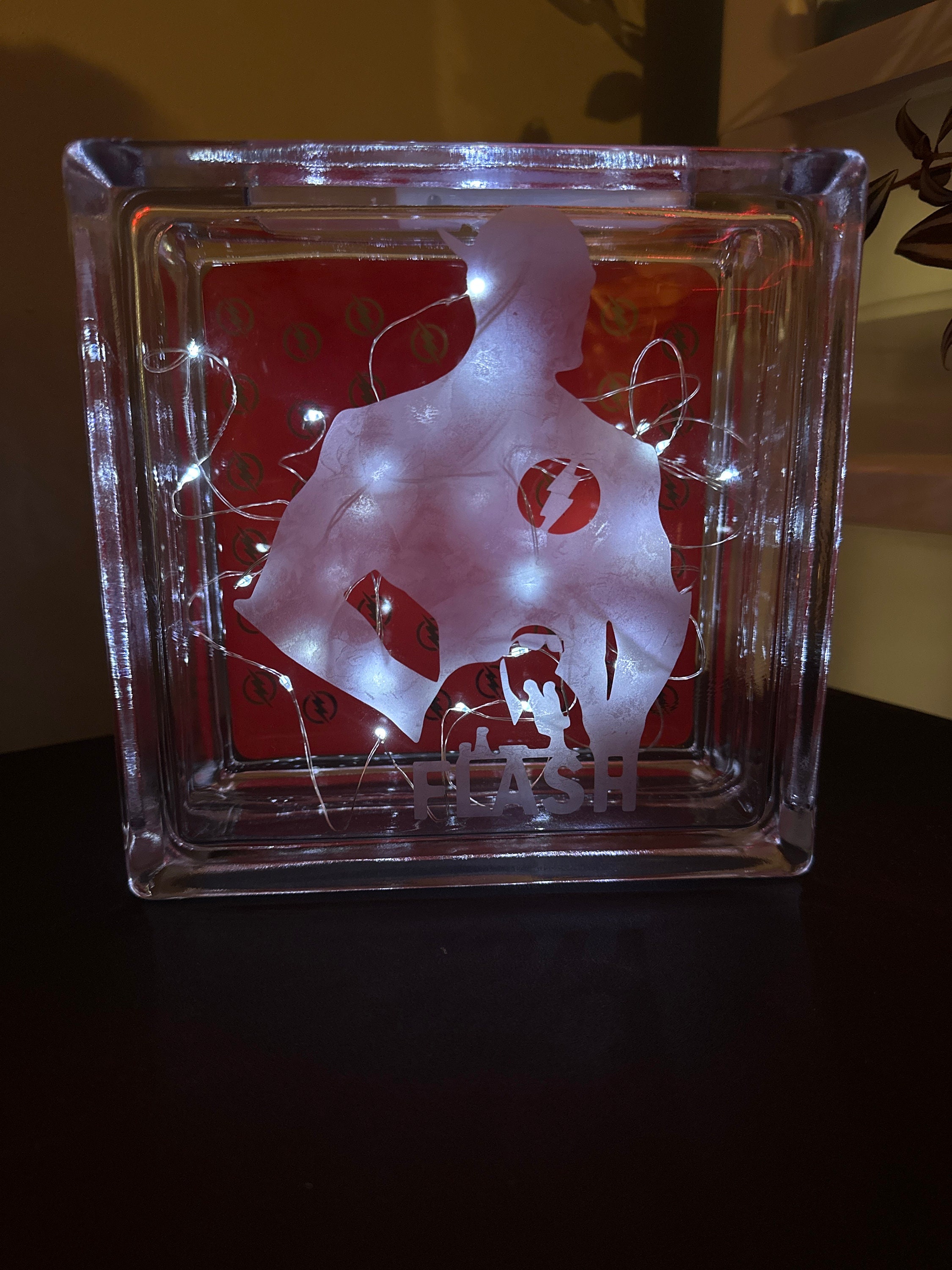 Personalized Glass Cube With Lights - Etsy