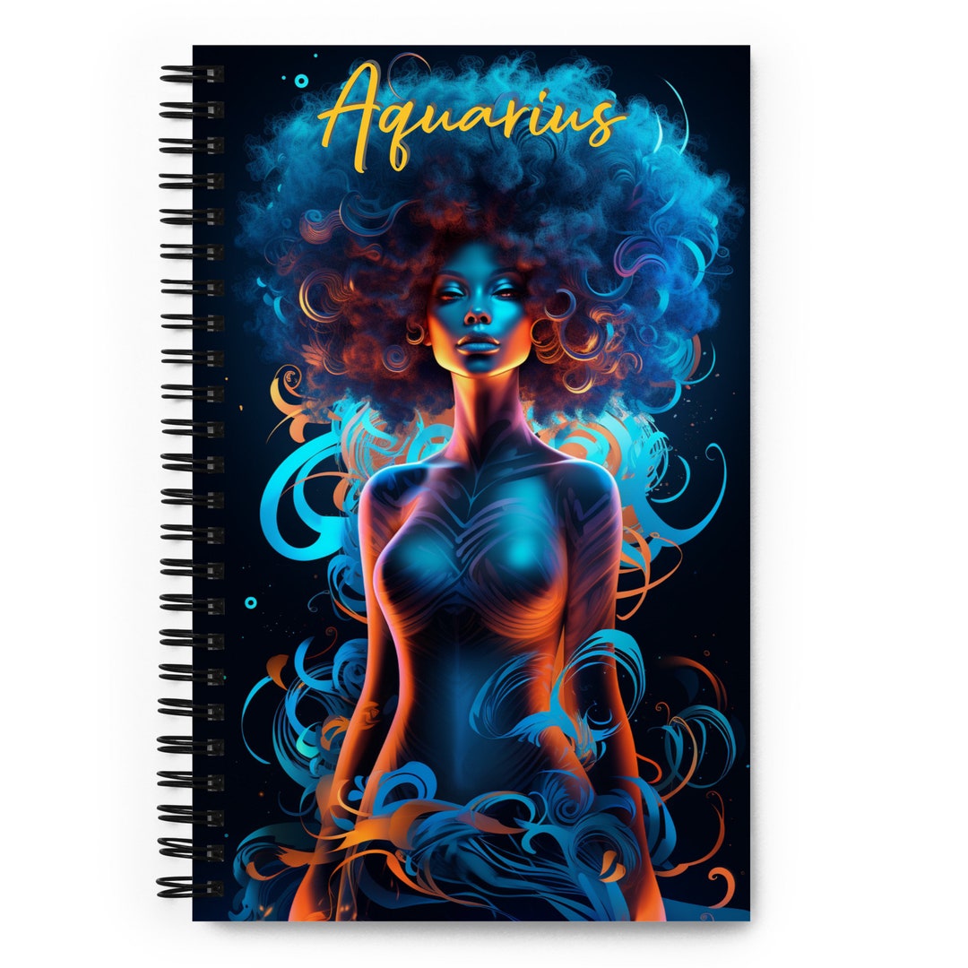 Zodiac Notebook Aquarius Bullet Journal - Etsy