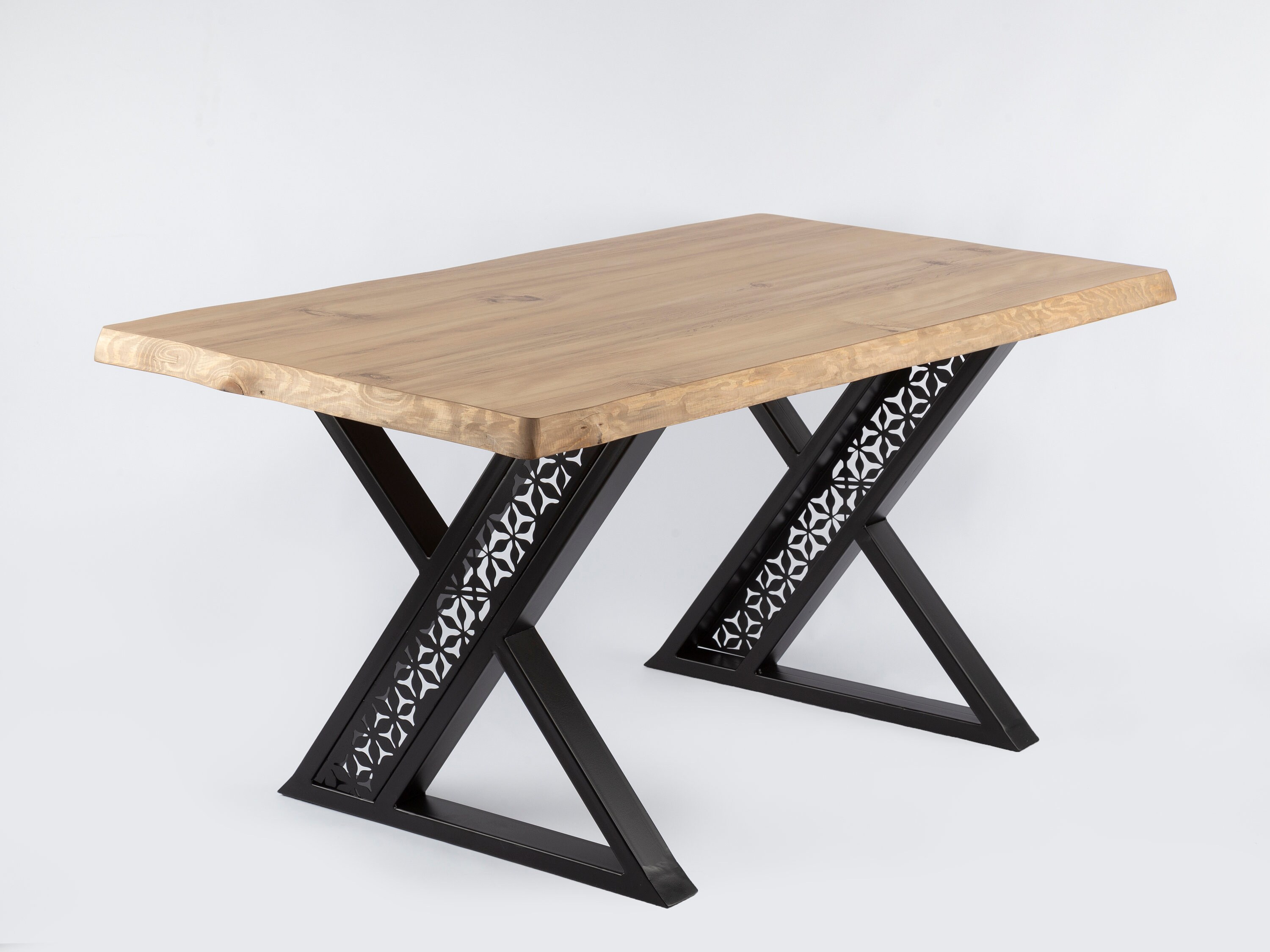 UNIQUE X Metal Table Legs set of 2 Metal Laser Cut Special Design Steel ...