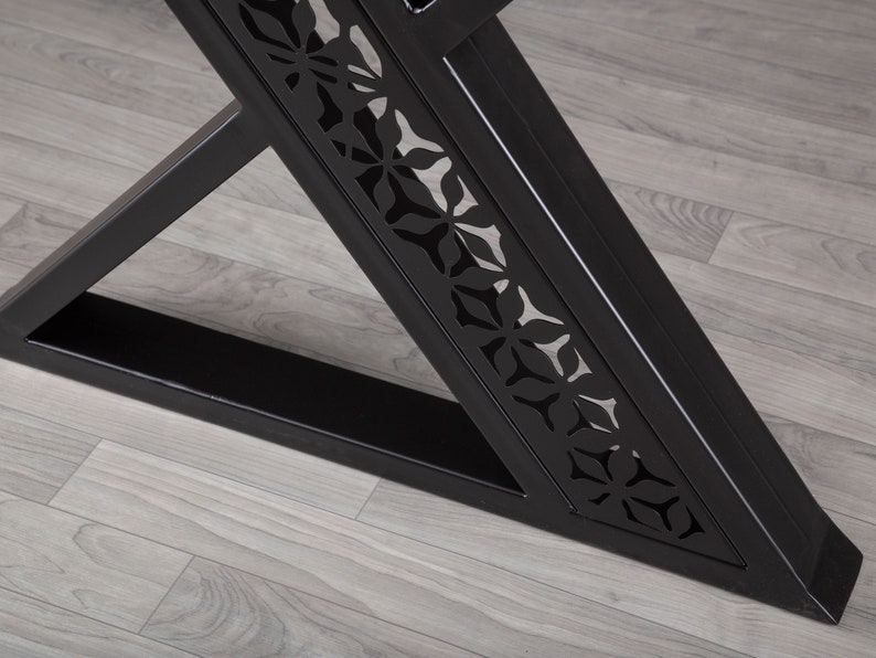 UNIQUE X Metal Table Legs set of 2 Metal Laser Cut Special Design Steel ...