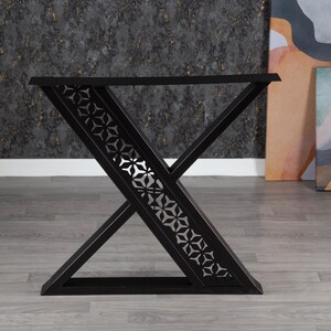 UNIQUE X Metal Table Legs (set of 2) - Metal Laser Cut Special Design ...
