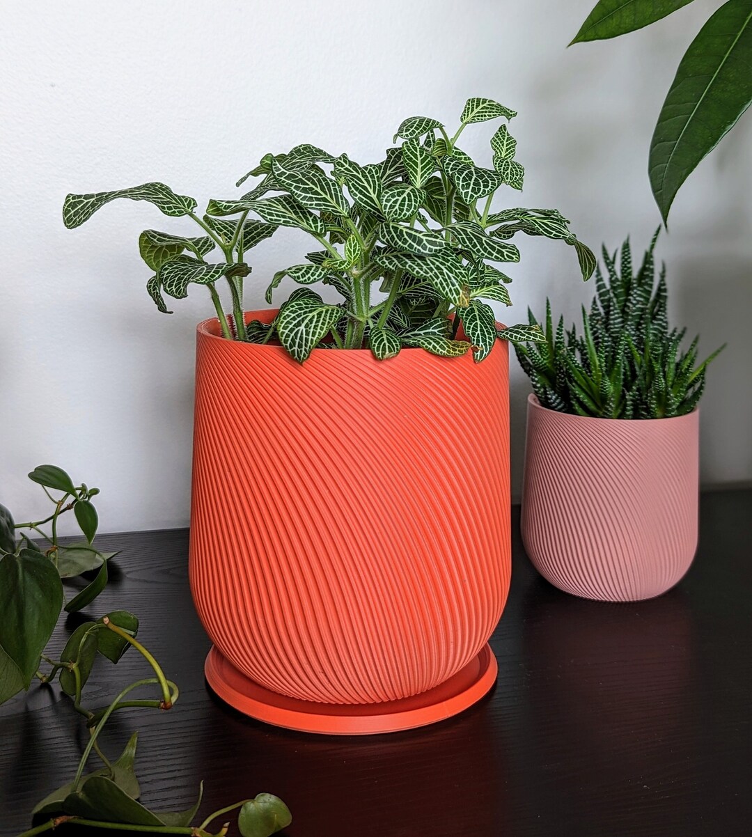 Geometric Planter FLOW Modern Planter Orchid Planter 3D Printed Planter ...