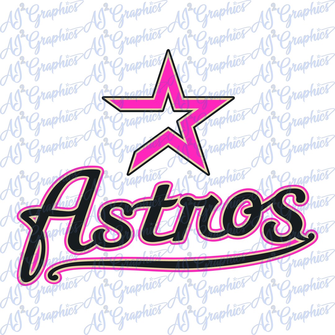 Astros - Black & Pink - Etsy