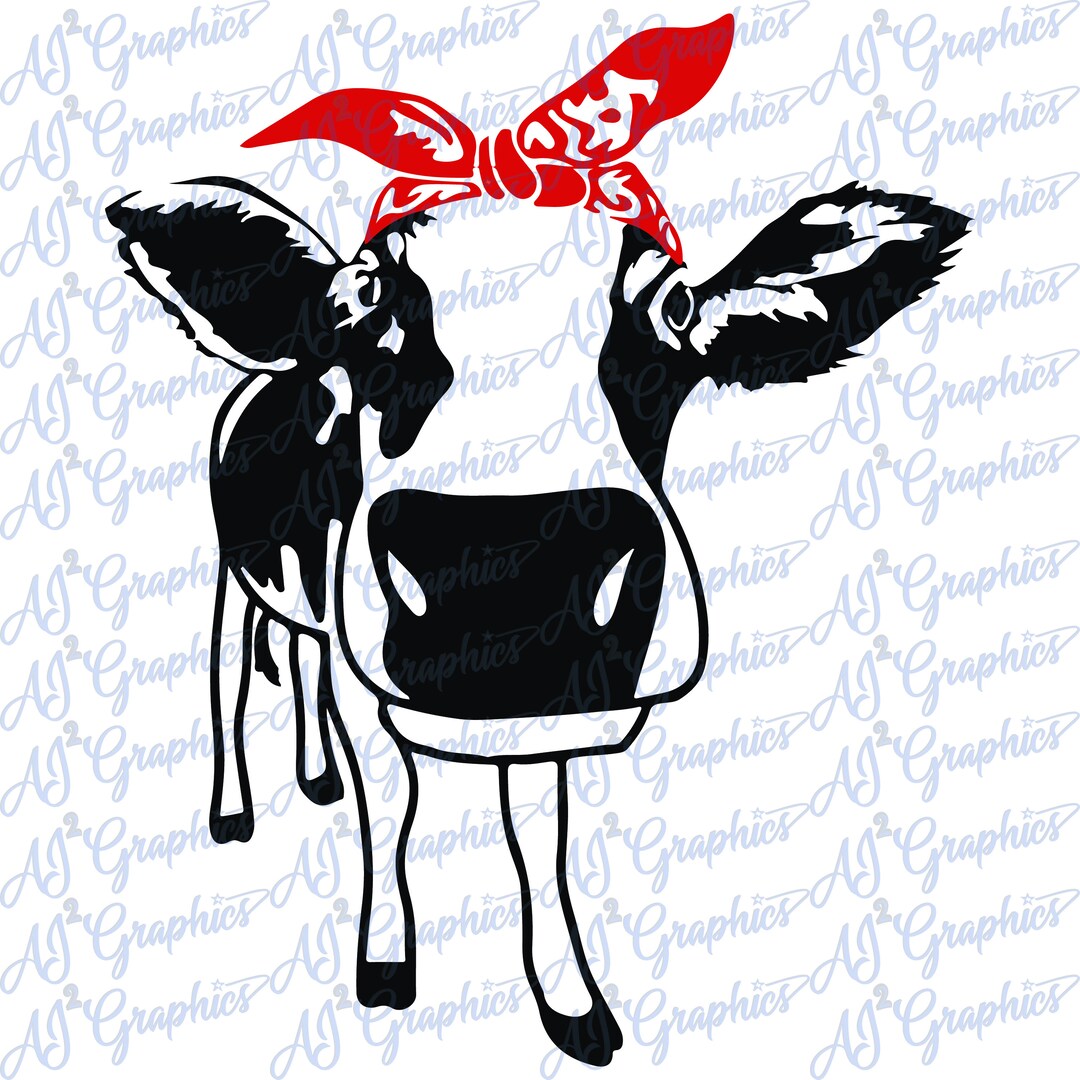 Cow Bandana Standing SVG, PNG, Jpeg - Etsy