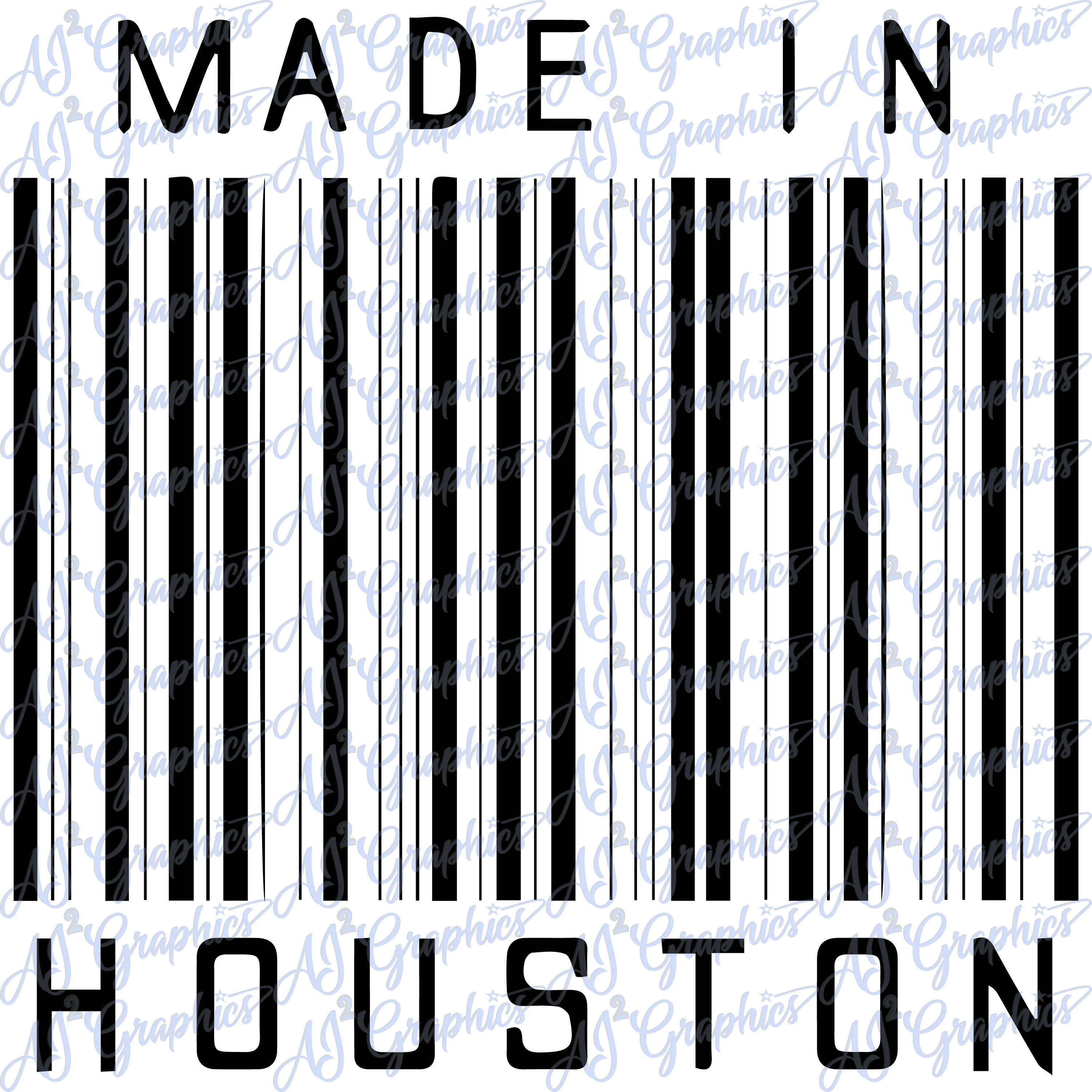 Made in Houston Bar Code SVG, PNG, Jpeg - Etsy