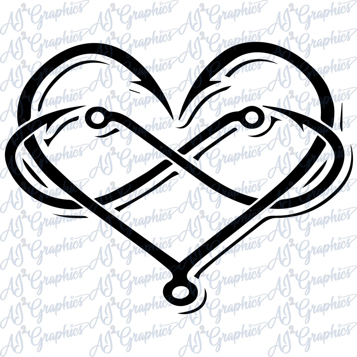 Fishing Hook Heart SVG, PNG, Jpeg - Etsy