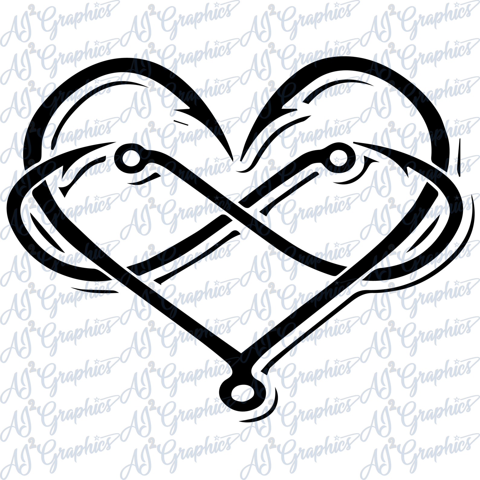 Fishing Hook Heart SVG, PNG, Jpeg - Etsy