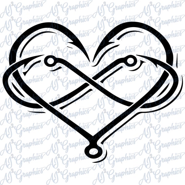 Fish Hook Heart - Etsy