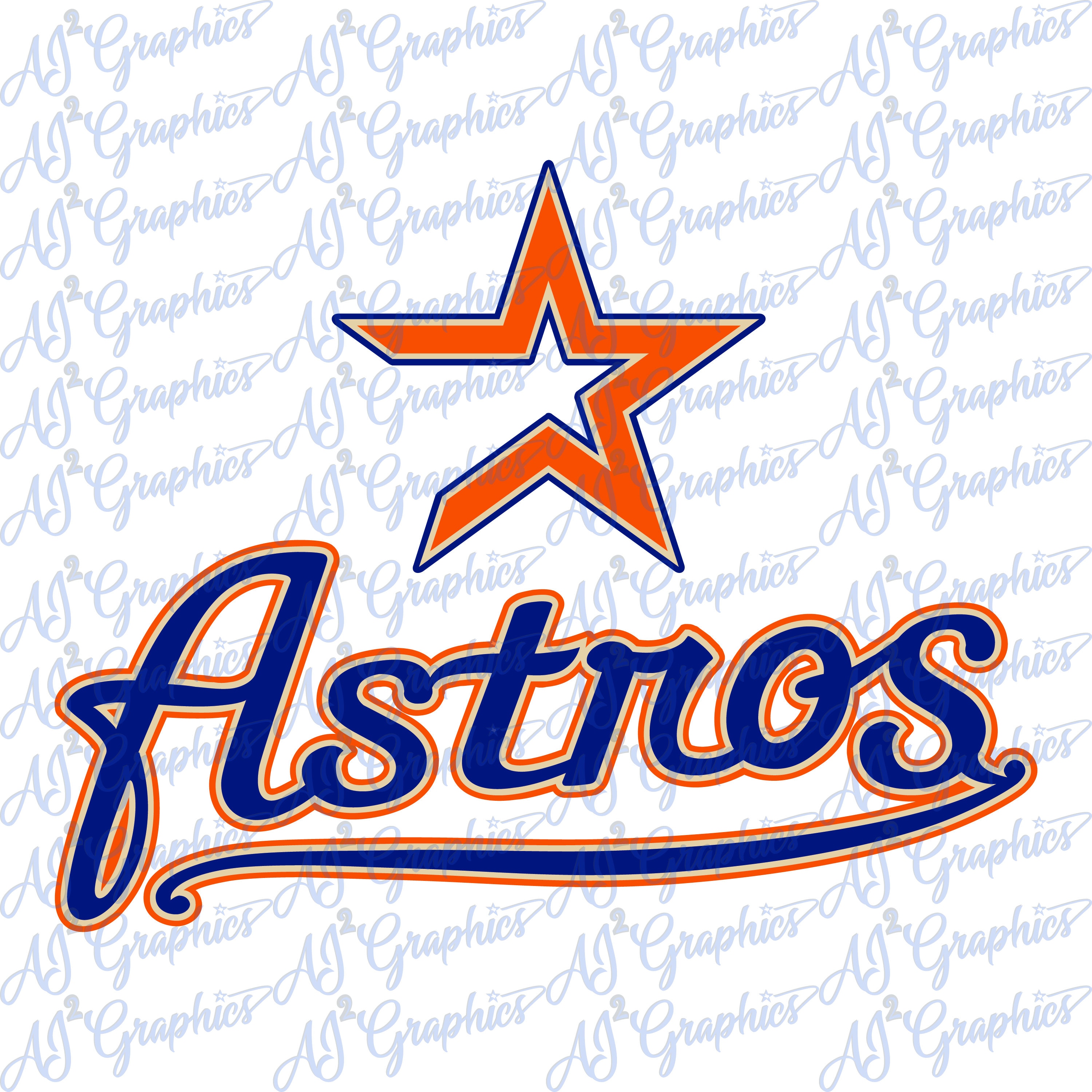 Astros Orange & Navy - Etsy