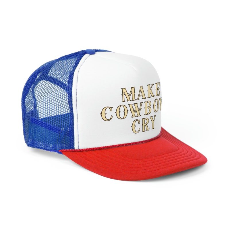 Make Cowboys Cry Trucker Hat | Graphic Western Phrase Country Cap - Etsy