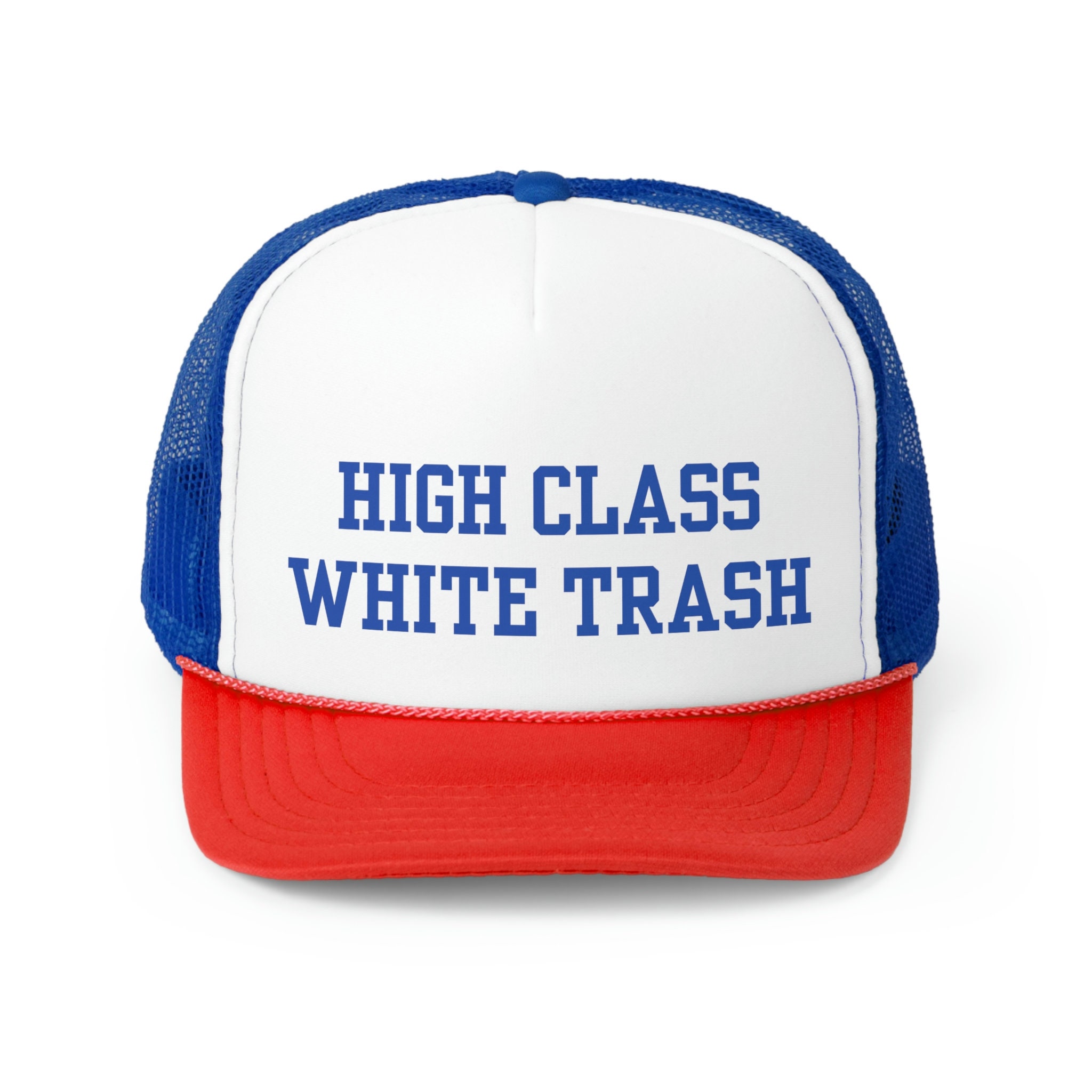 High Class White Trash Trucker Hat River Rat Lake Graphic Phrase Cap - Etsy