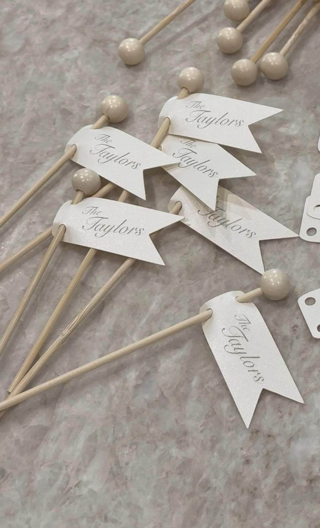 Custom Wedding Flag Drink Stirrers | Vintage-inspired Cocktail Hour - Etsy