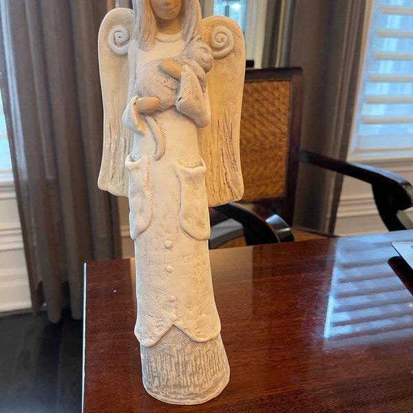 Cat Angel Statue - Etsy