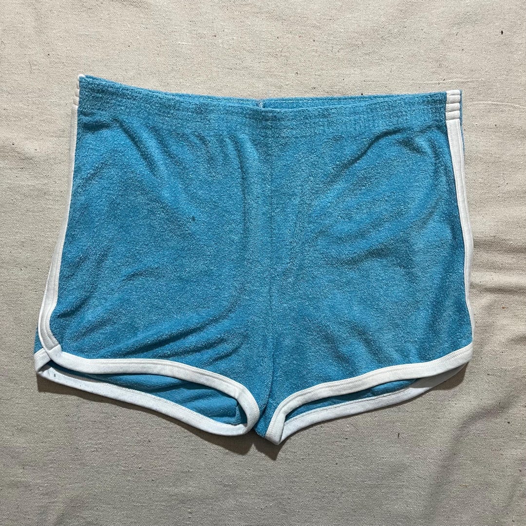 Vintage 70s 80s Women’s Femme Terry Cloth Tennis Running Short Shorts ...