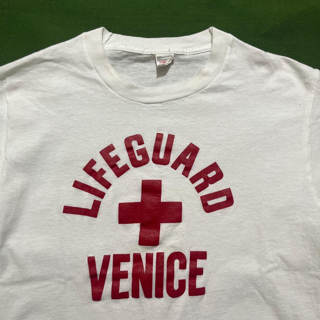 Vintage 70s/80s Venice Lifeguard Beach Pool California Graphic T-shirt ...
