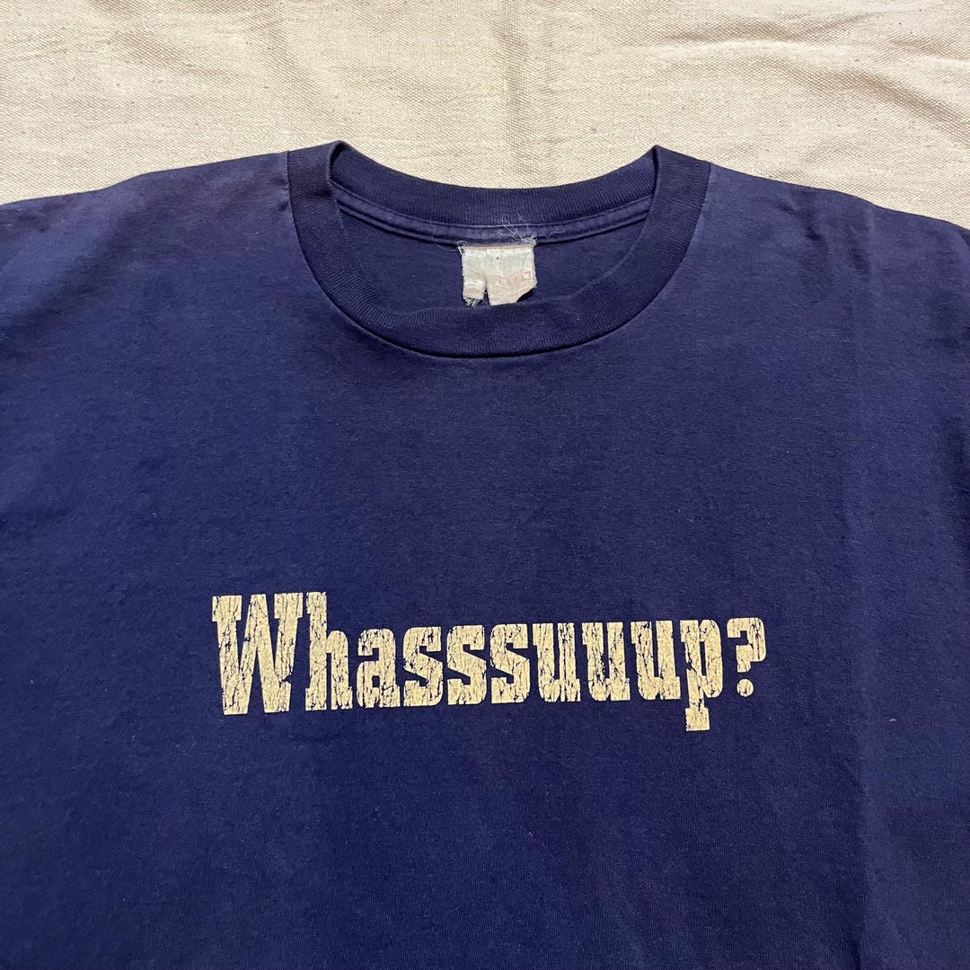 Vintage 90s/00s Y2K Whassup Whats up Budweiser Beer Graphic T-shirt ...