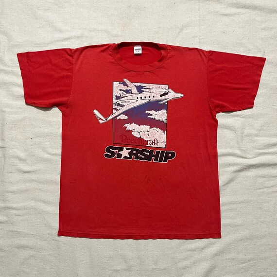 Vintage 80s Beechcraft Starship Aircraft Airplane Jet… - Gem