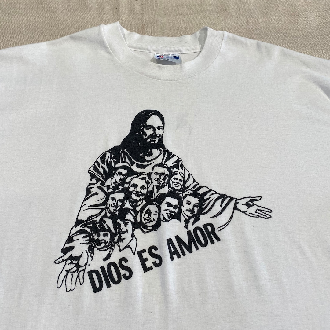 Vintage 80s/90s Jesus Christ “dios Es Amor” Religious Spanish Graphic ...