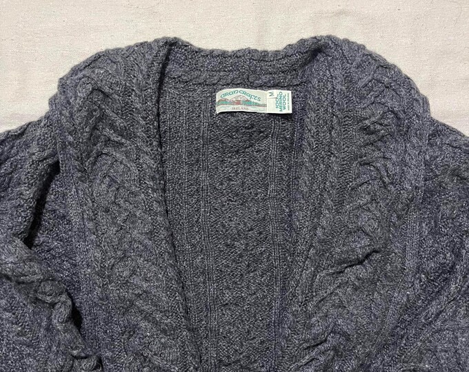 Vintage 00s Aran Crafts Knit Sweater Irish Wool Women's Medium - Etsy