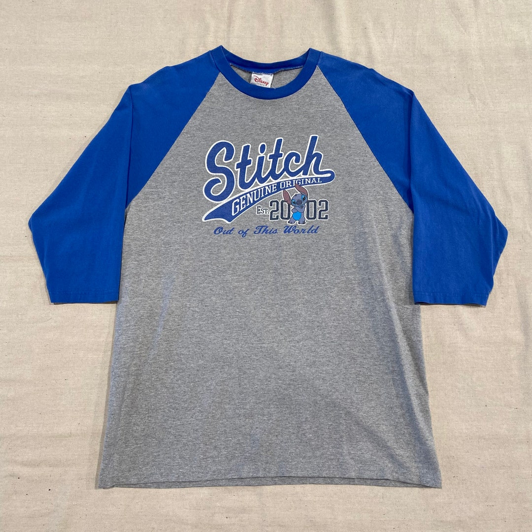 Vintage 00s Y2K Disney Lilo and Stitch Cartoon Movie Graphic Baseball ...