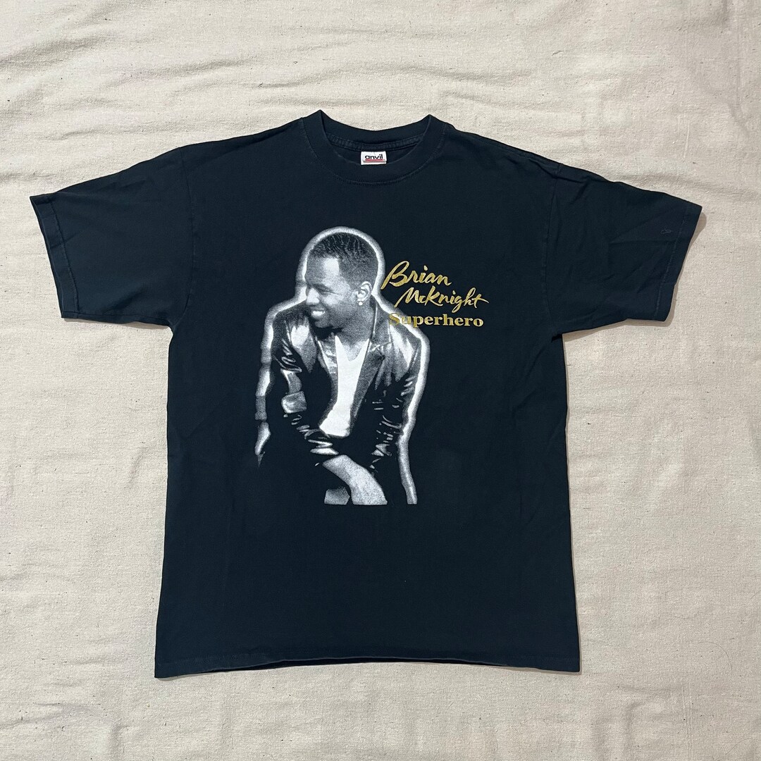 Vintage 00s Y2K Brian Mcknight Superhero R&B Music Graphic T-shirt ...