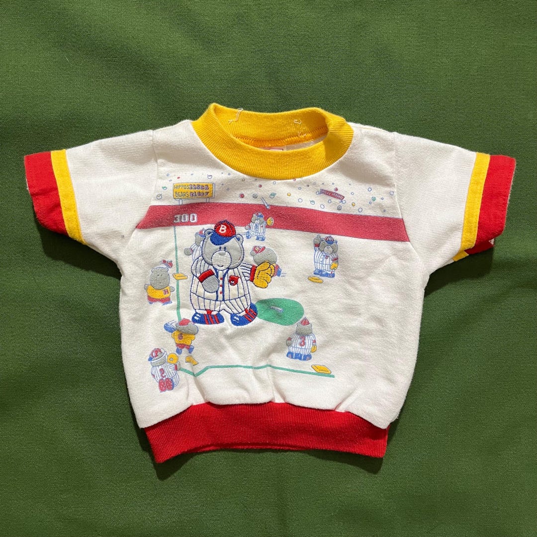 Vintage Buster Brown Teddy Bear Baseball Shirt: 80s 90s Kids Top - Etsy UK