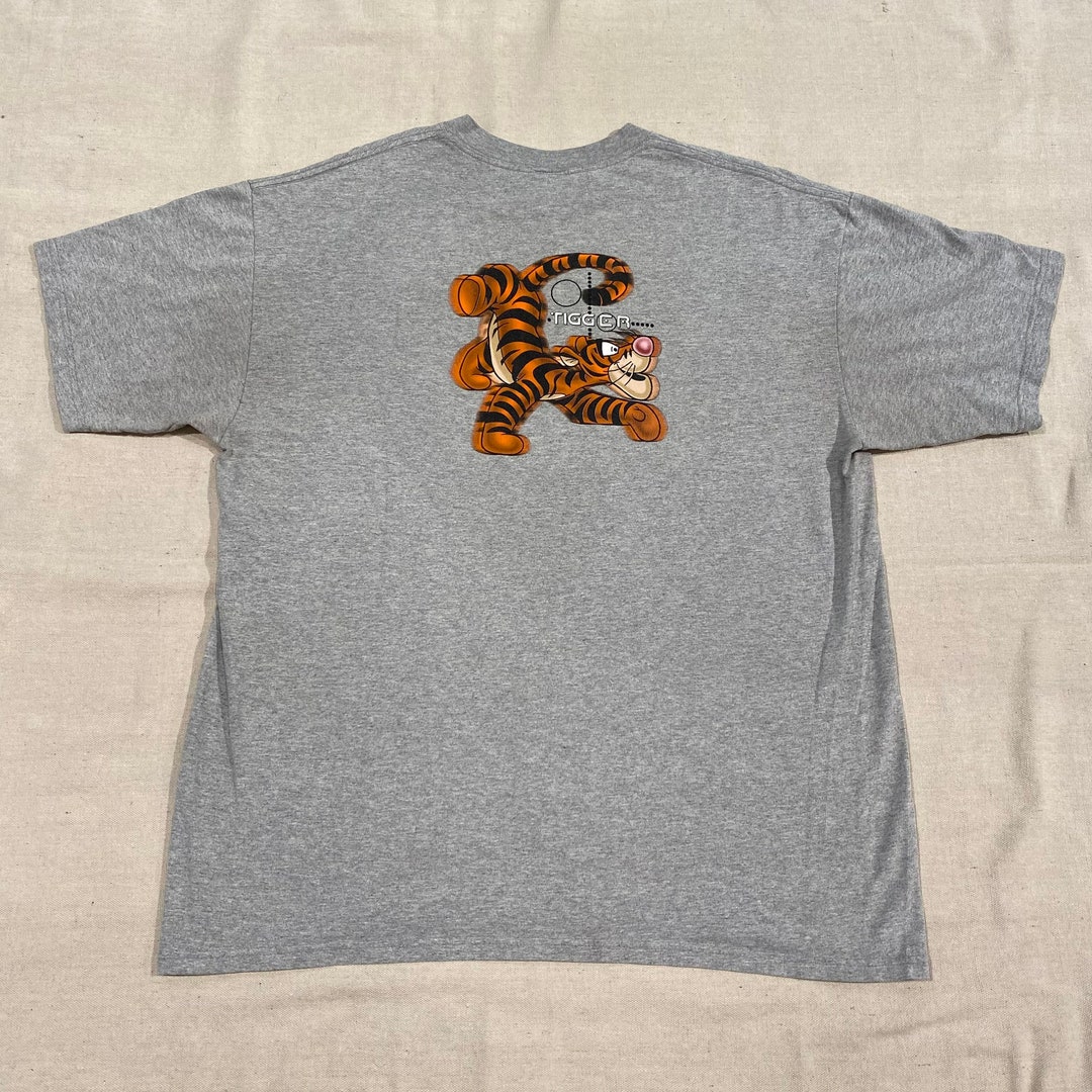 Vintage 90s/00s Walt Disney Tigger the Tiger Graphic Tshirt Gray XL - Etsy