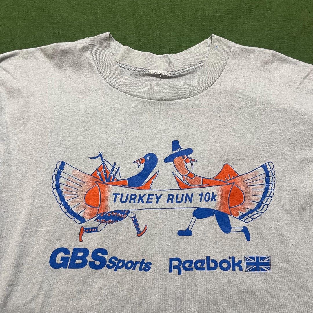 Vintage 80s/90s Reebok Turkey Run Trot Running Marathon 10K ...