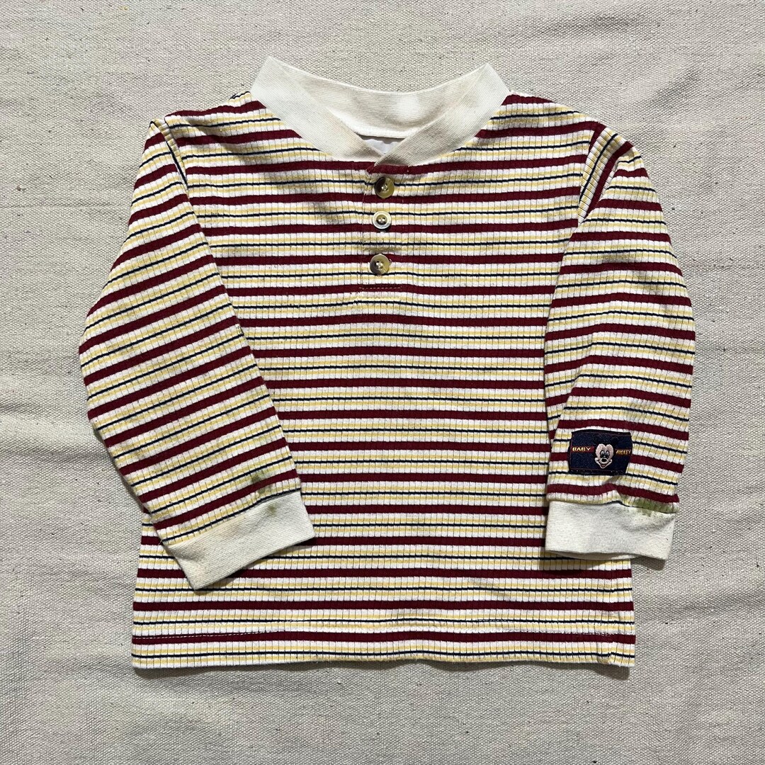 Vintage 90s Kids/baby/toddler Baby Mickey Striped Button Down ...