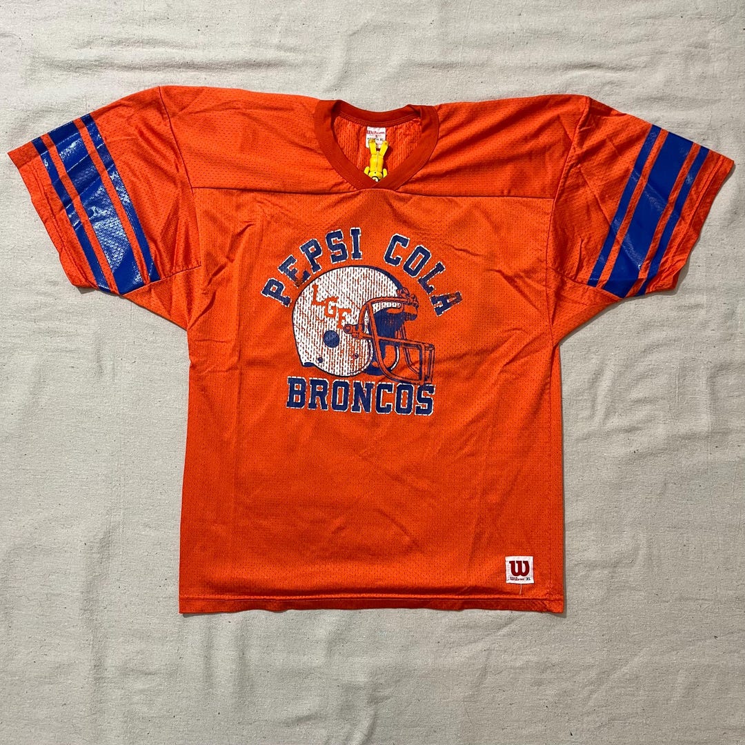 Vintage 80s Wilson Pepsi Cola Broncos High School Cocero Football ...