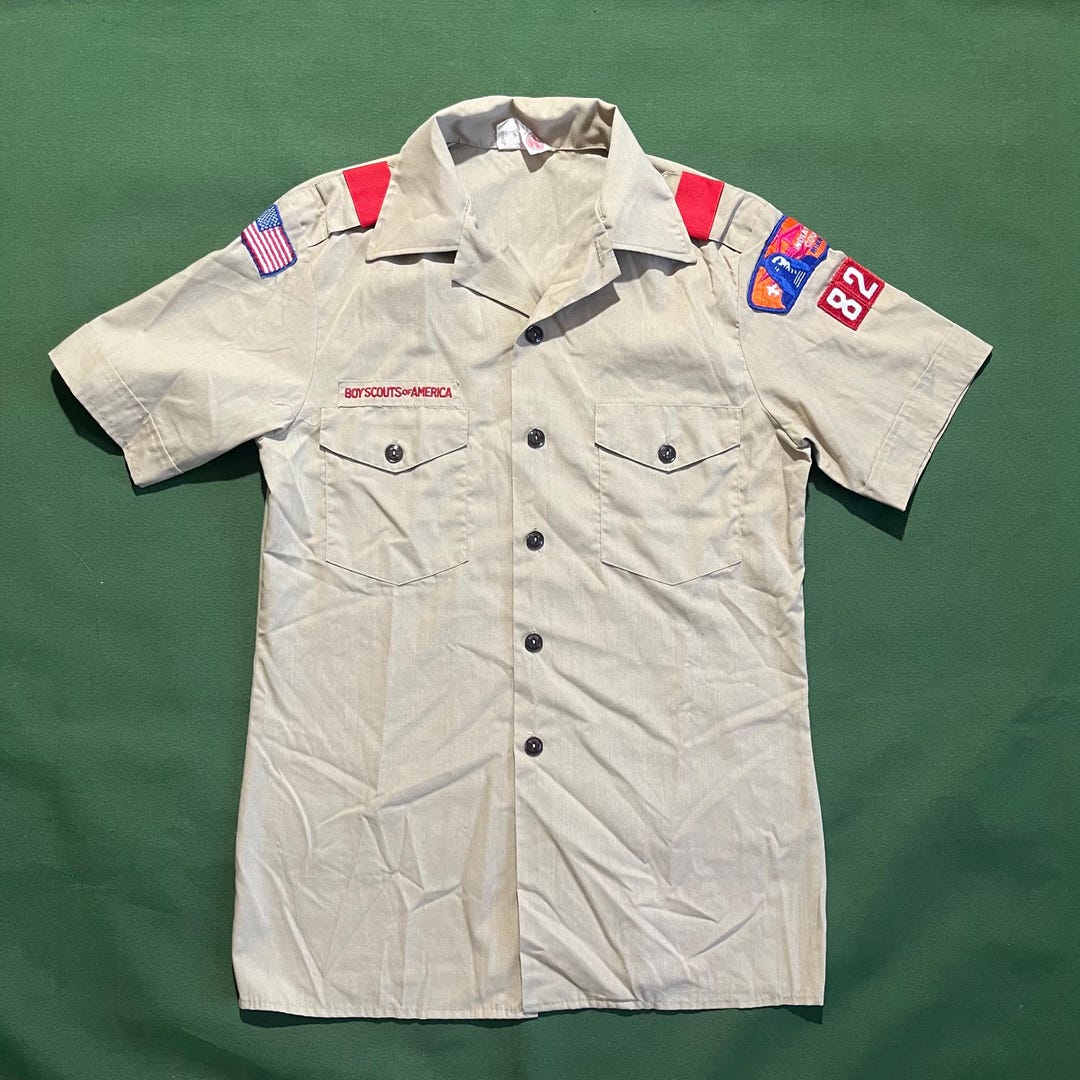 Vintage 70s/80s Boy Scouts of America Scoutmaster Button Down Uniform ...