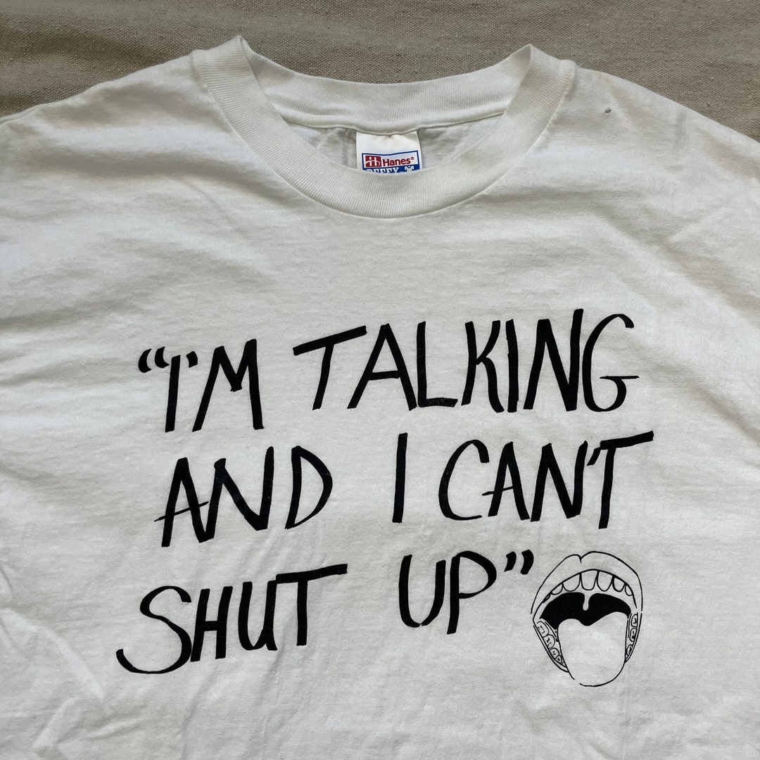 Vintage 90s Funny “shut Up” Humor Quote Graphic Tshirt White Large - Etsy