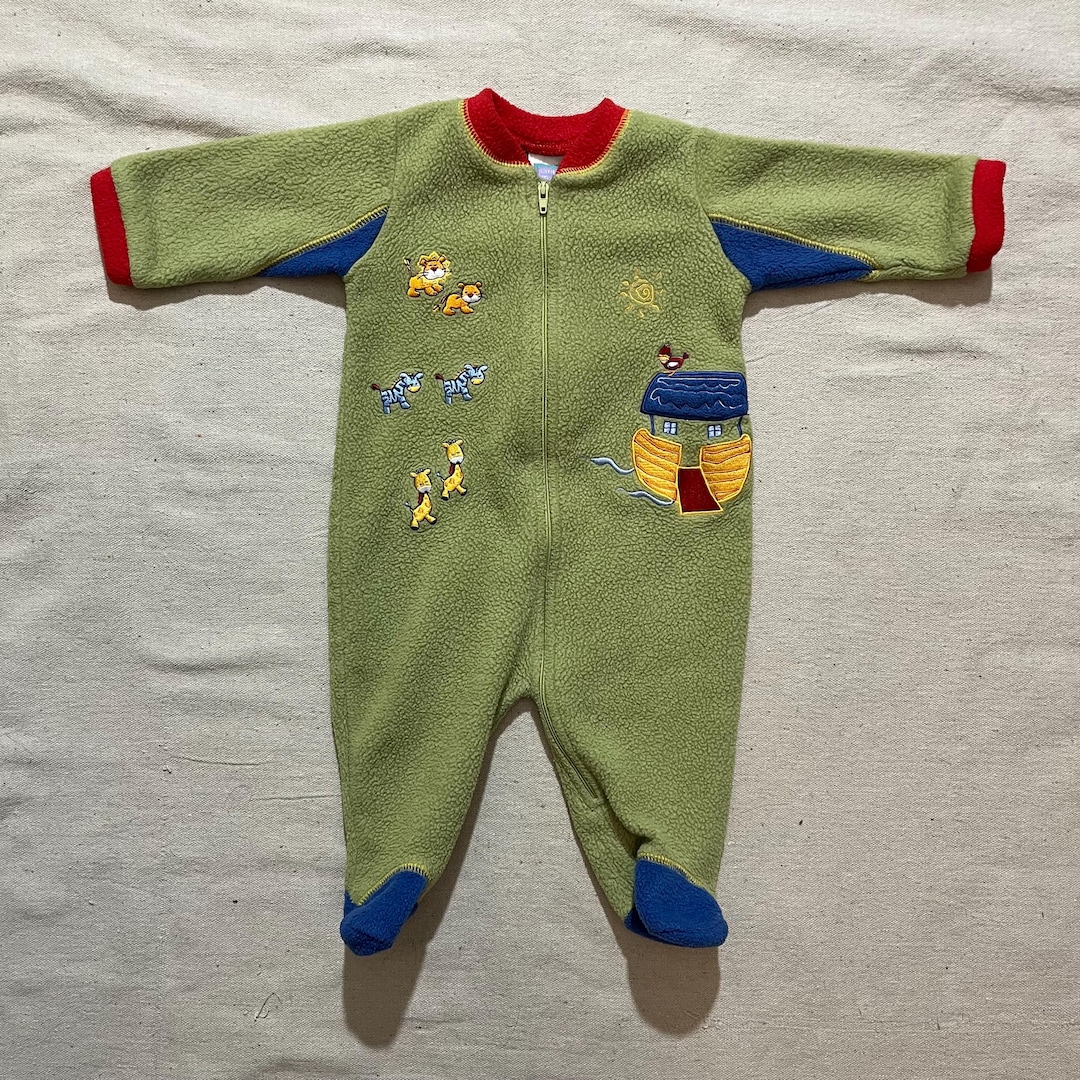 Vintage Noah's Ark Fleece Onesie - Baby Size 6 Months - Etsy